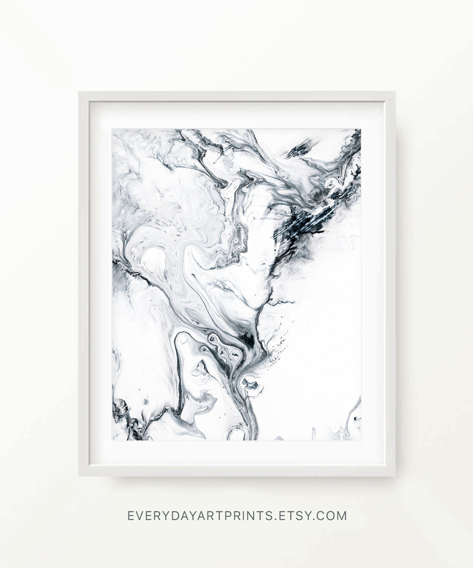 Marble Print, Black White Print, Marble Wall Art, Modern Print ...