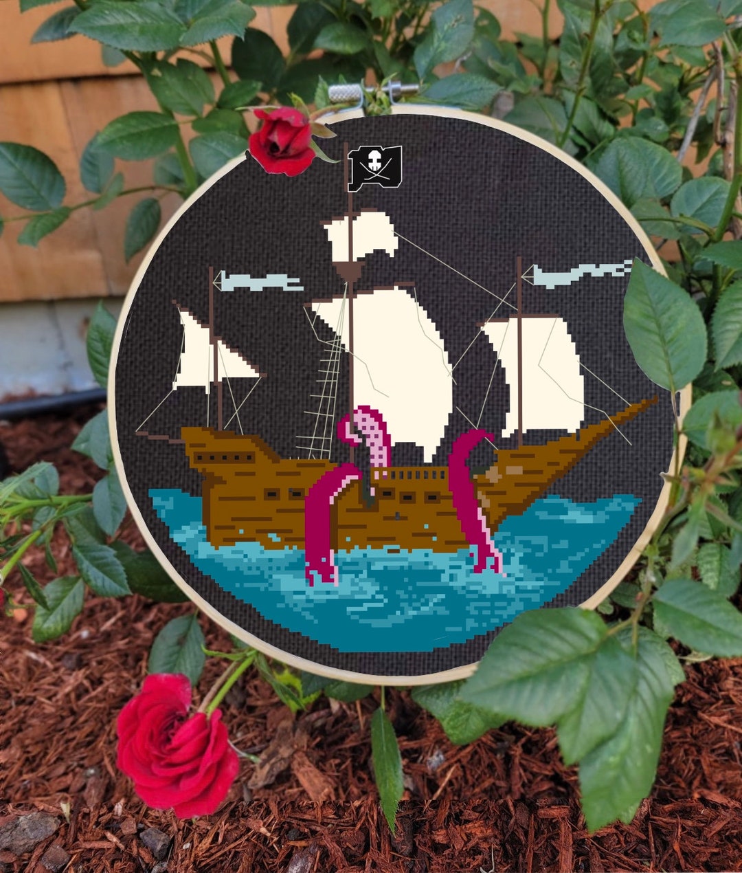 Kraken Ship Digital Cross-stitch Pattern - Etsy