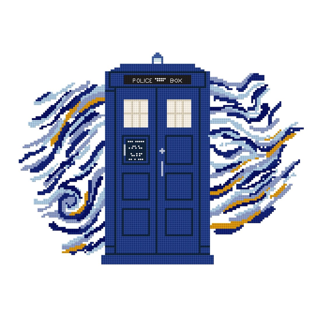 Starry Tardis Cross-stitch Pattern - Etsy