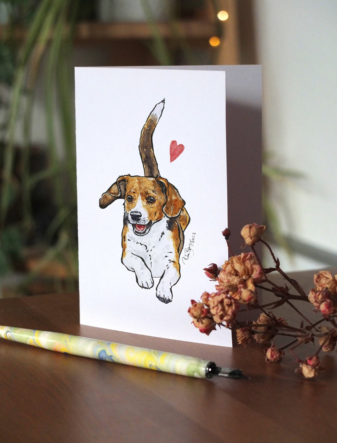 Beagle Card for Beagle Owners Beagle Greeting Card Beagle Love Beagle ...