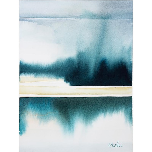 Abstract Landscape Watercolor - Etsy