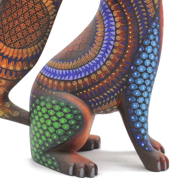 Alebrije Coyote Grecas Zapotec Oaxaca 1 Pc Wood Carving Coyote ...
