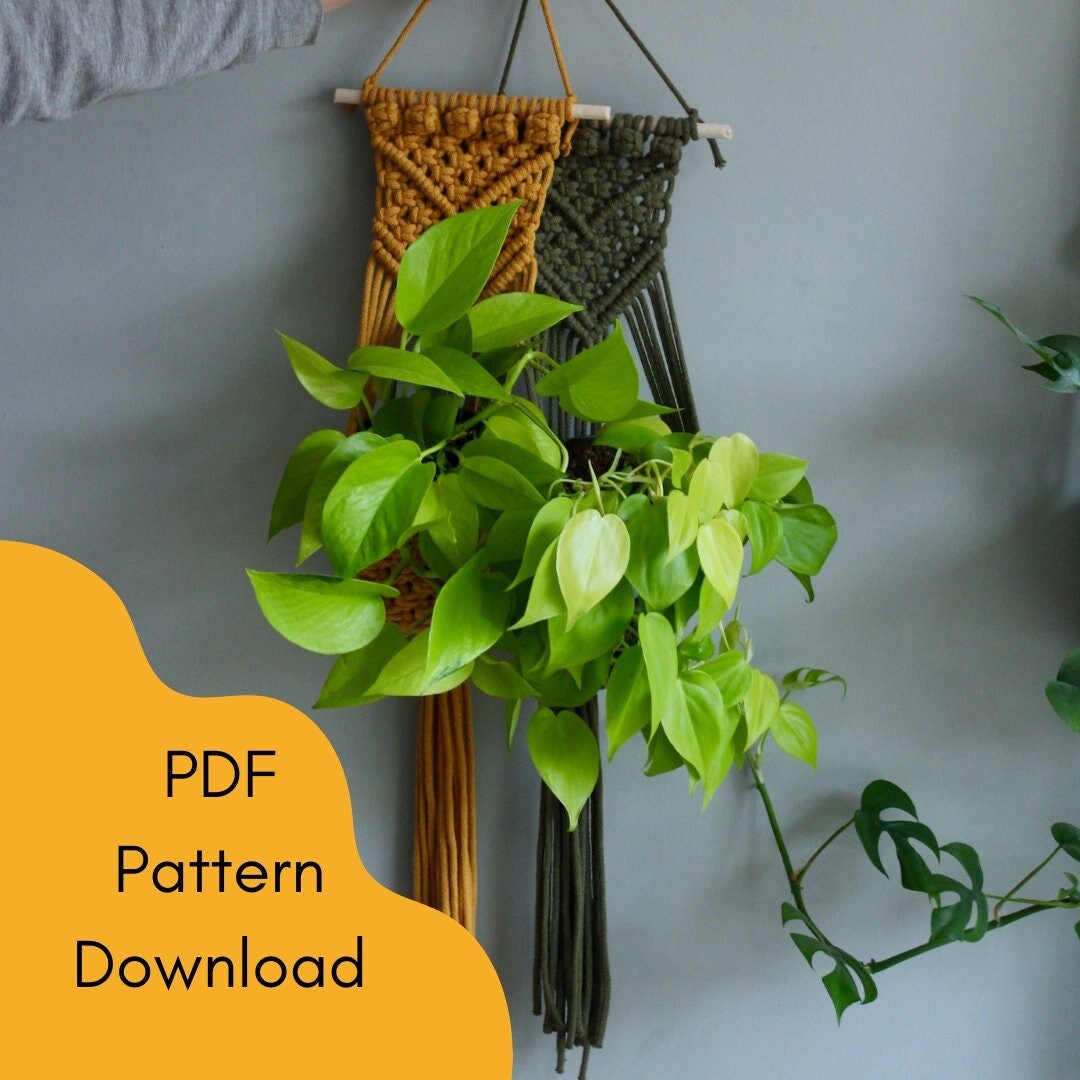 Macrame Plant Hanger Pattern / Plant Hanger Pattern / DIY Macrame / DIY ...