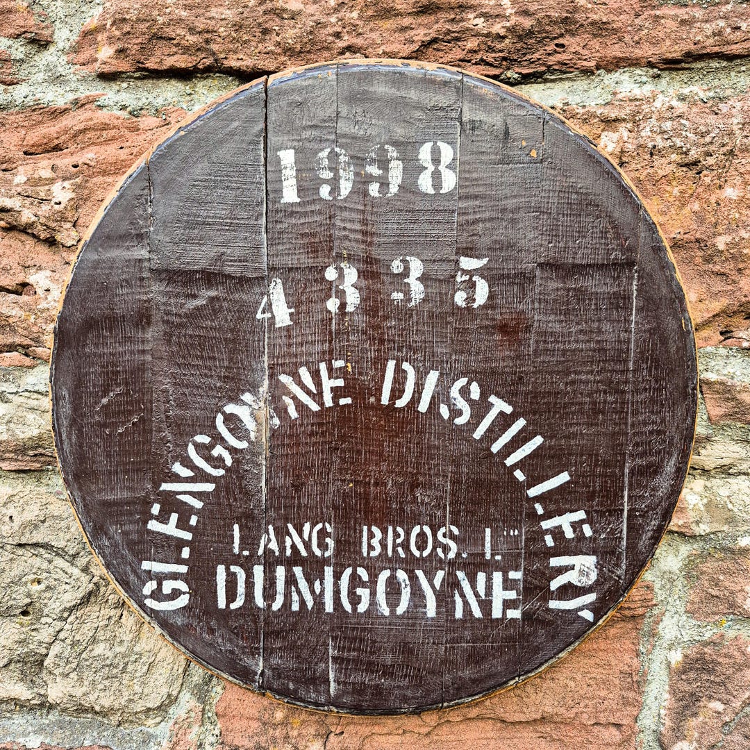 Whisky Barrel Head GLENGOYNE 1998 Cask Number 4335, Sign Wall Decor ...