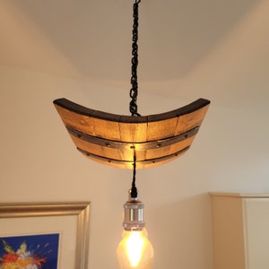 Reclaimed Whisky Barrel Lighting Scottish Handcrafted Rustic Ceiling ...