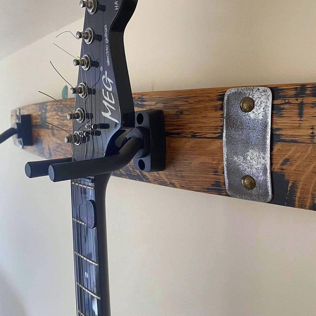 Whiskey Barrel Stave Guitar Hanger Rustic Guitar Rack Guitar - Etsy UK