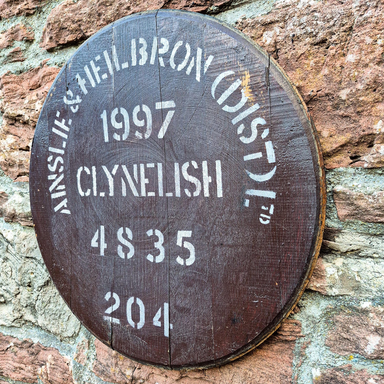 Clynelish 1997 Whisky Barrel Head: Scotch Bar Sign, Cask 4835 - Etsy