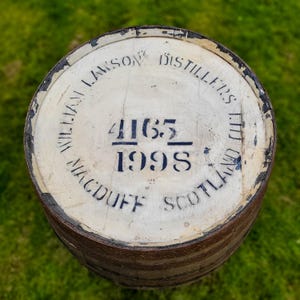 Whisky Barrel Head MACDUFF 1998 Cask Number 4165, Sign Wall Decor ...