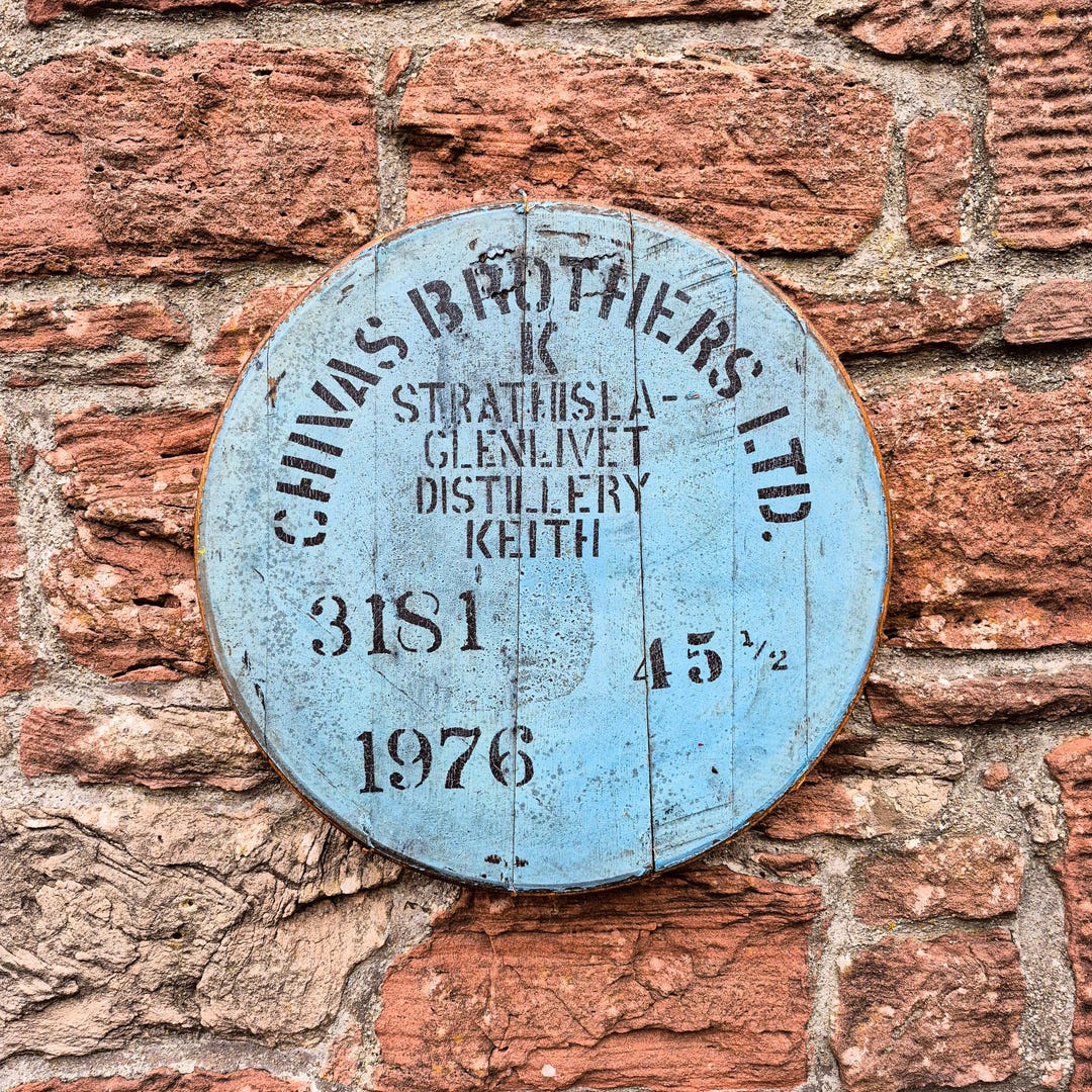 Whisky Barrel Head STRATHISLA 1976 Cask Number 3181, Sign Wall Decor ...