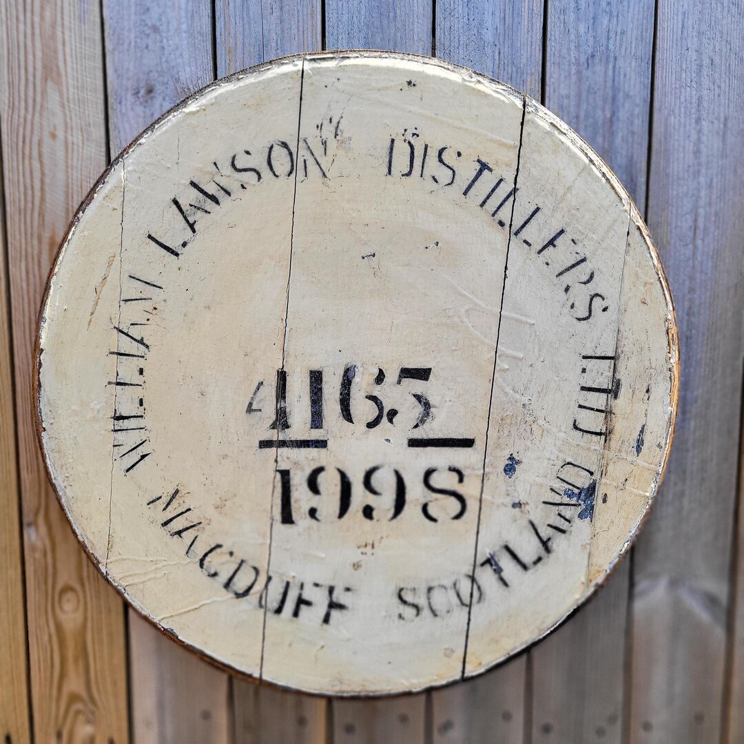 Whisky Barrel Head MACDUFF 1998 Cask Number 4165, Sign Wall Decor ...
