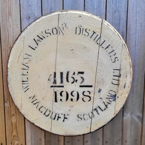 Whisky Barrel Head MACDUFF 1998 Cask Number 4165, Sign Wall Decor ...
