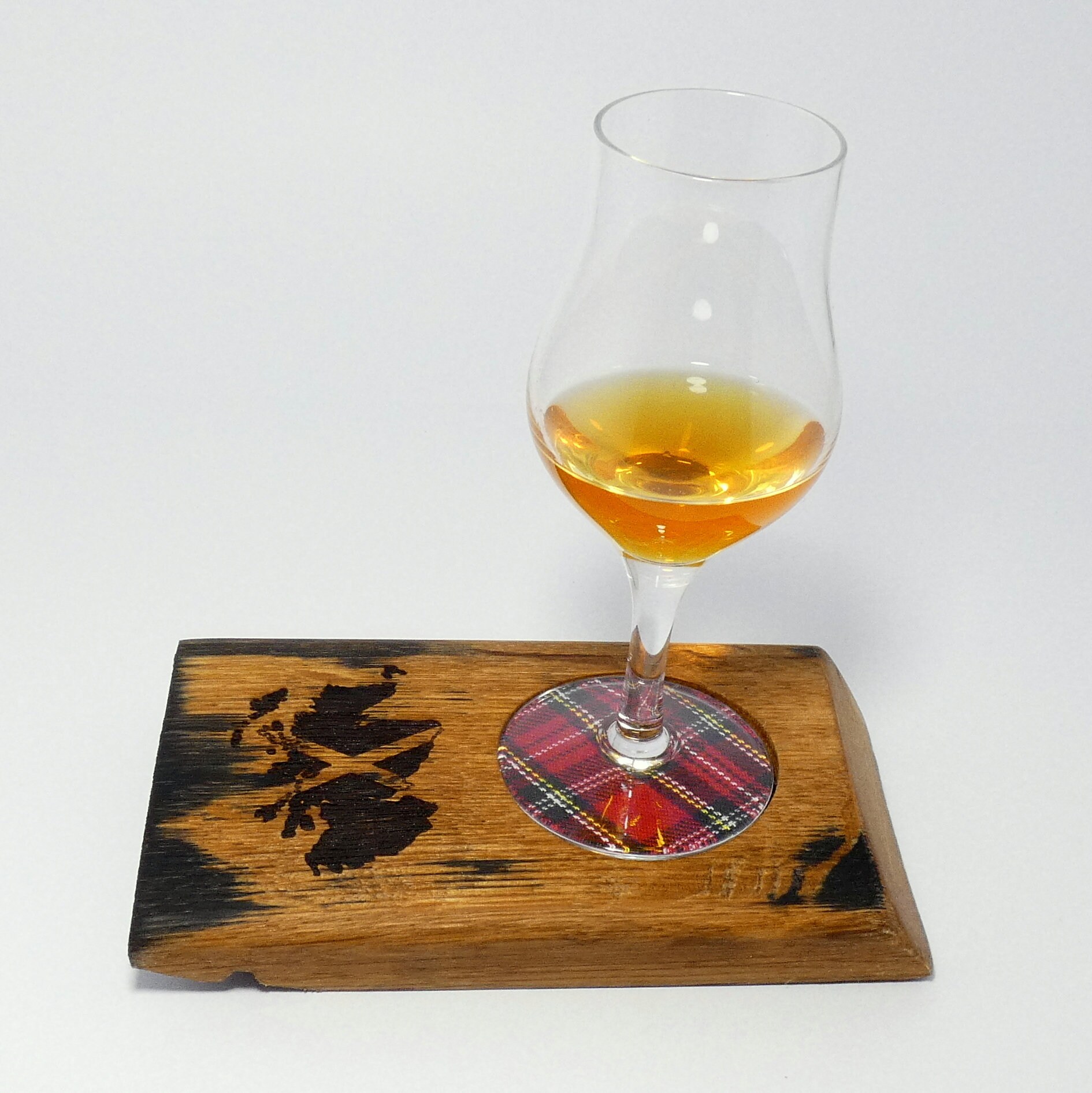 Whisky Glass Tray: Reclaimed Barrel Wood With Scotland Map - Etsy