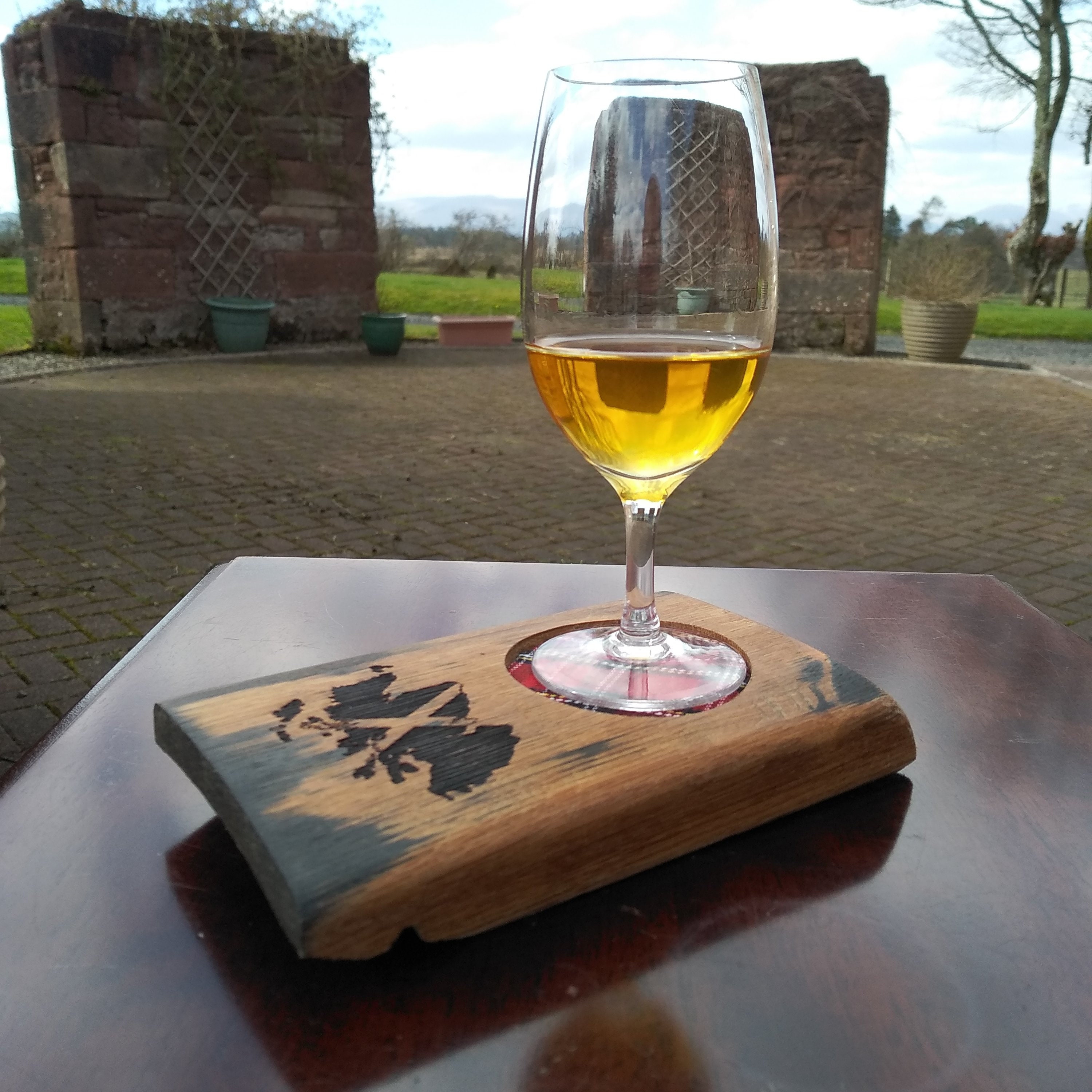 Whisky Glass Tray: Reclaimed Barrel Wood With Scotland Map - Etsy