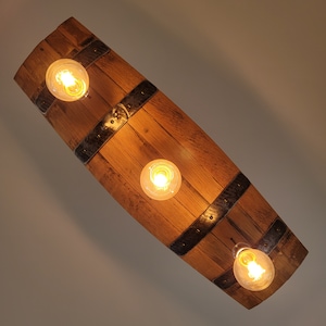 Reclaimed Whisky Barrel Lighting Scottish Handcrafted Rustic Ceiling ...