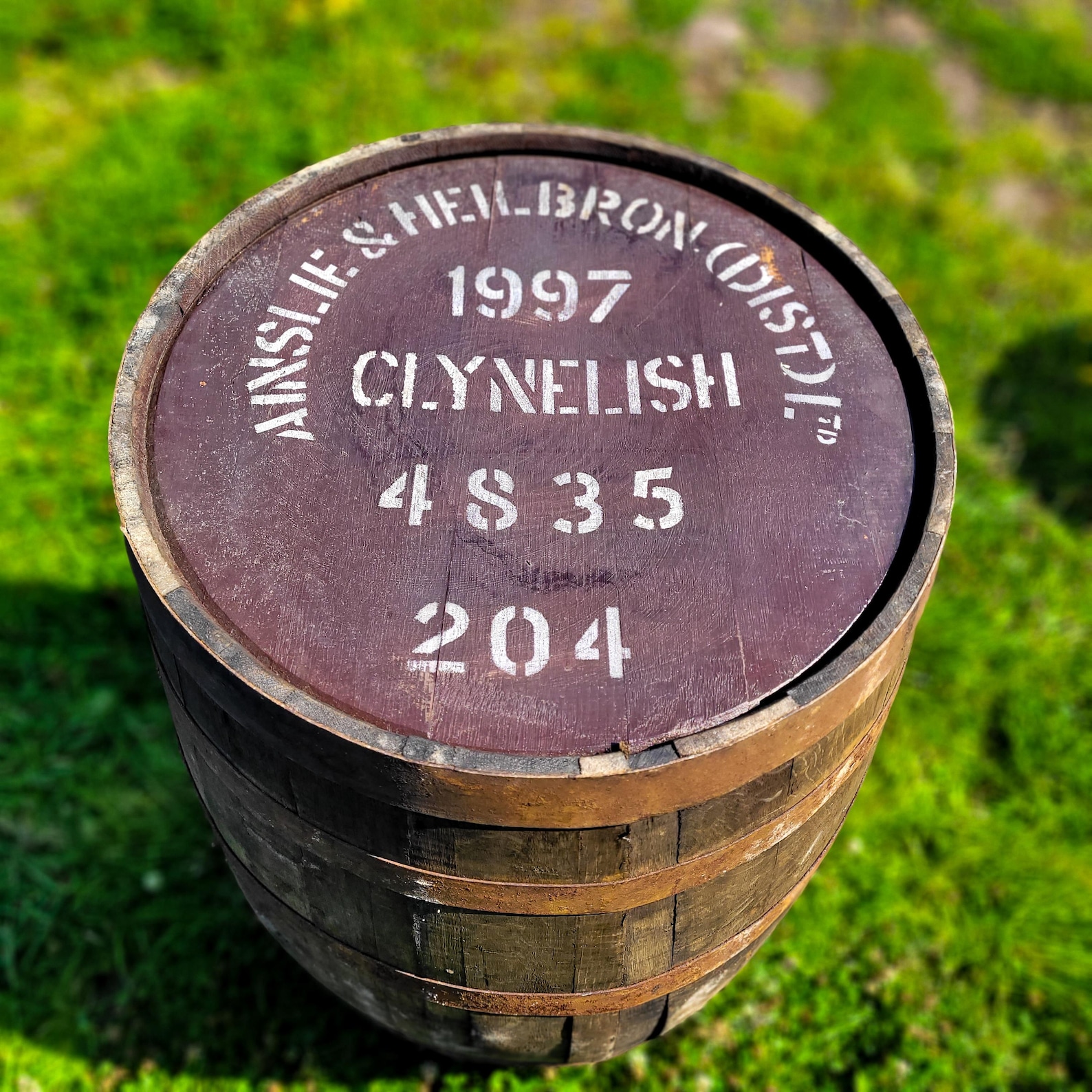 Clynelish 1997 Whisky Barrel Head: Scotch Bar Sign, Cask 4835 - Etsy
