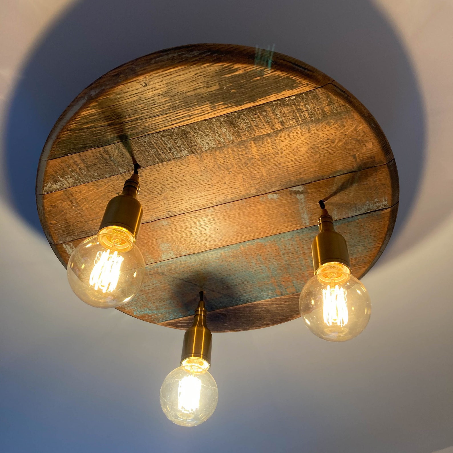 Whisky Barrel Lid Light Whiskey Barrel Top Lighting | Etsy