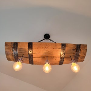 Reclaimed Whisky Barrel Lighting Scottish Handcrafted Rustic Ceiling ...