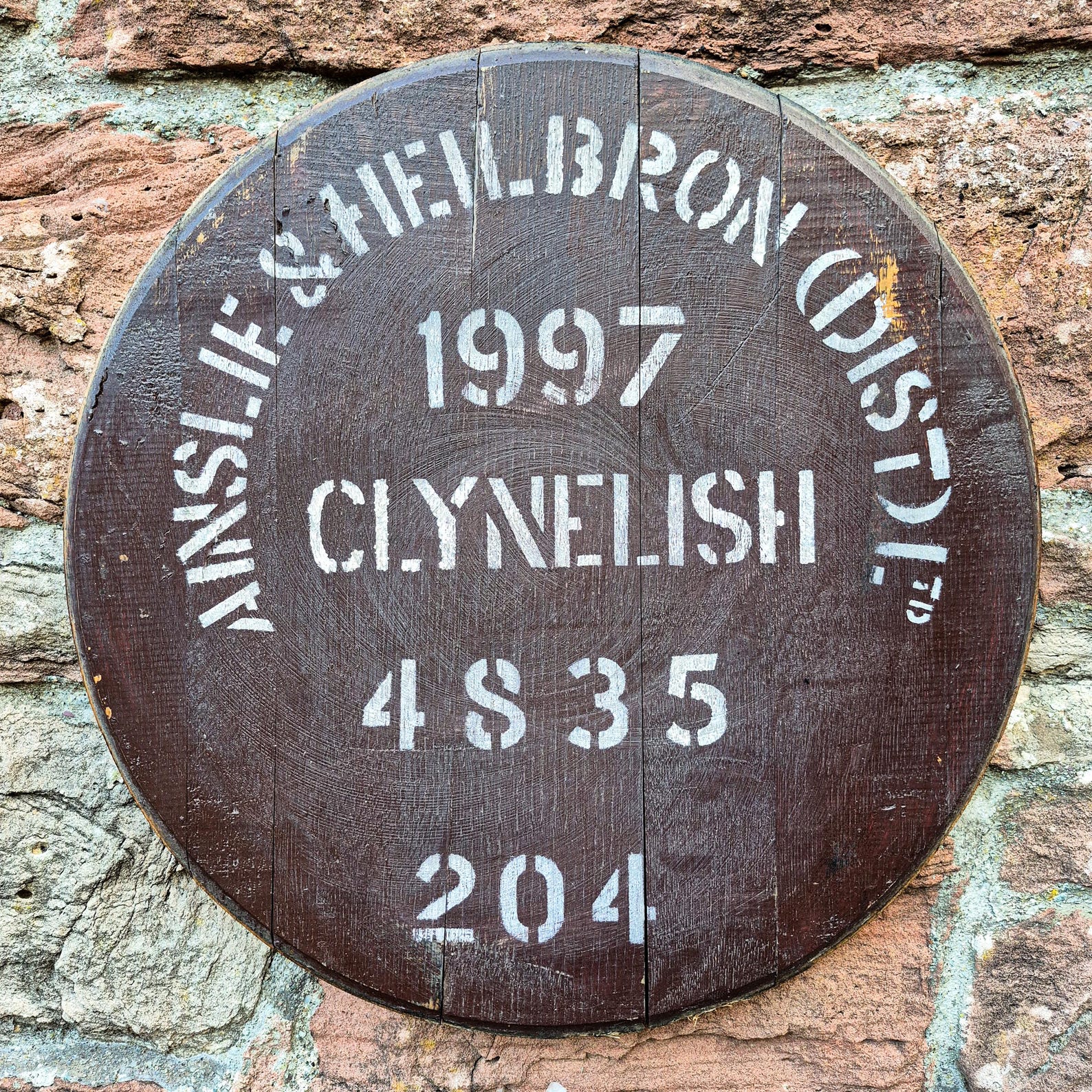 Clynelish 1997 Whisky Barrel Head: Scotch Bar Sign, Cask 4835 - Etsy