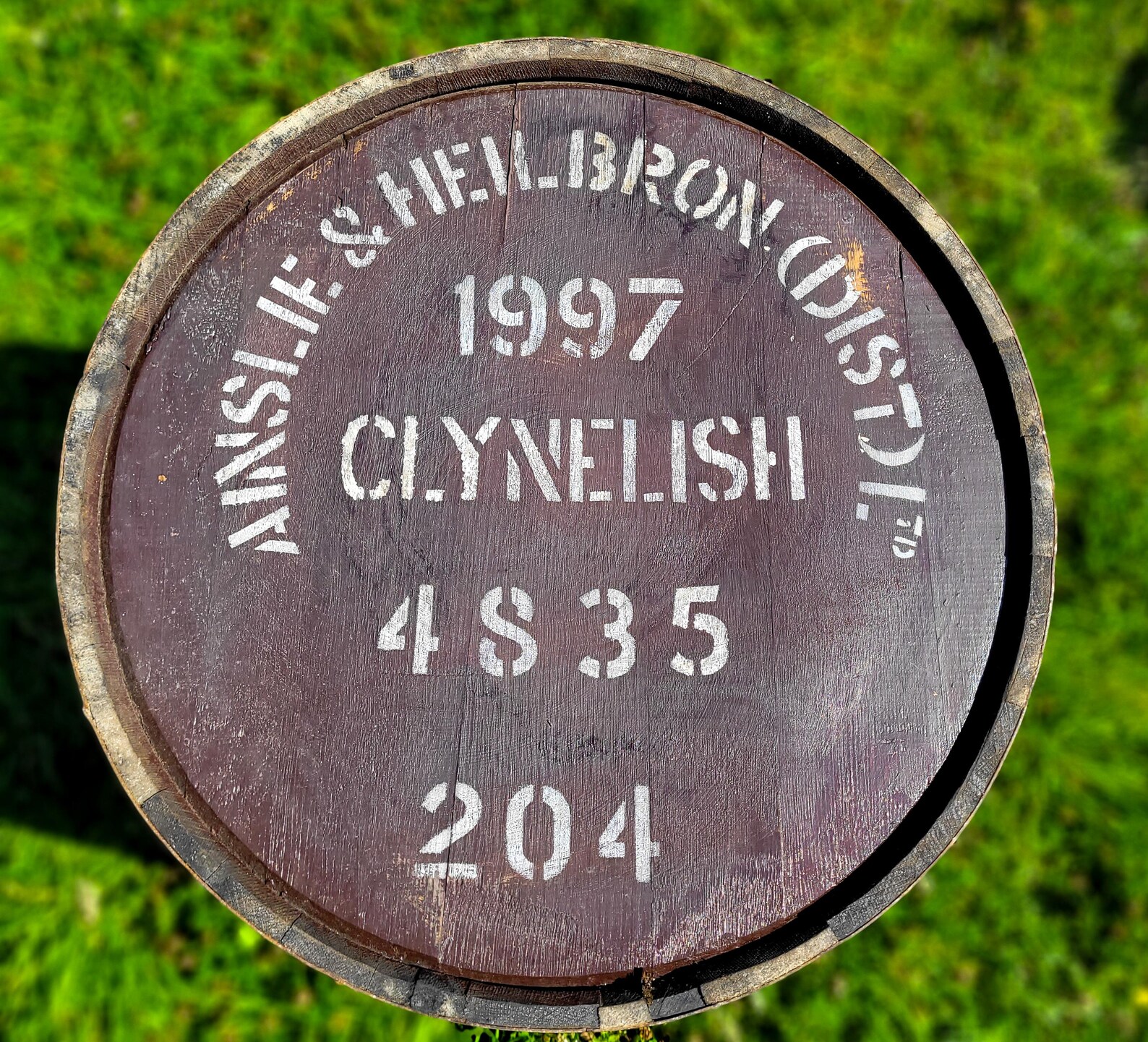Clynelish 1997 Whisky Barrel Head: Scotch Bar Sign, Cask 4835 - Etsy