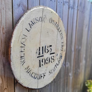 Whisky Barrel Head MACDUFF 1998 Cask Number 4165, Sign Wall Decor ...