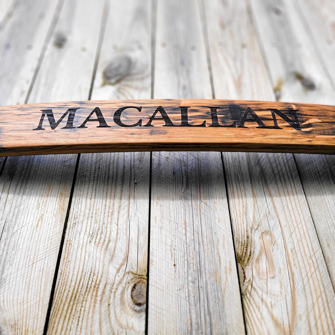 Wall Decor Whisky Barrel Stave, MACALLAN 1996 CASK NUMBER 13767, Rustic ...