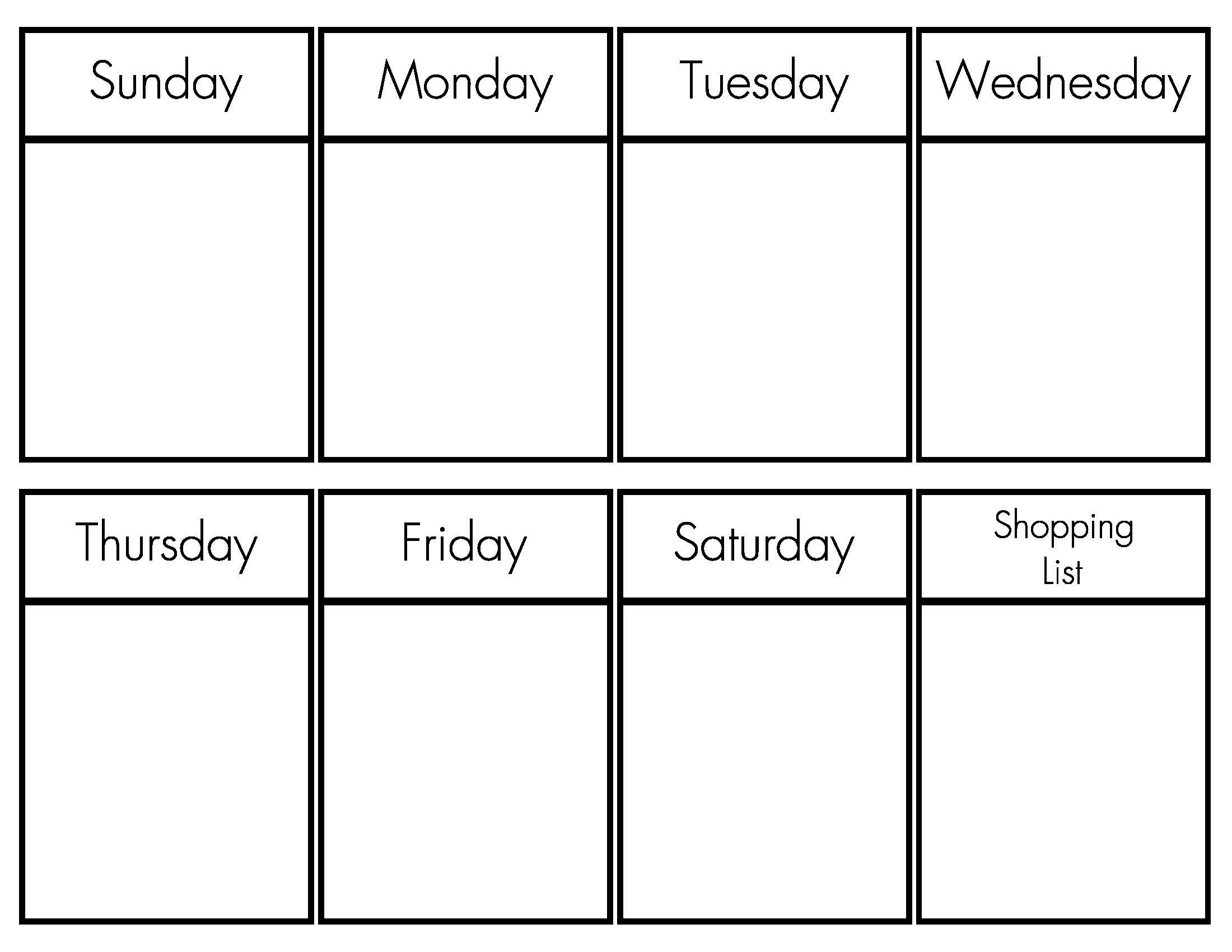 Weekly Schedule - Etsy