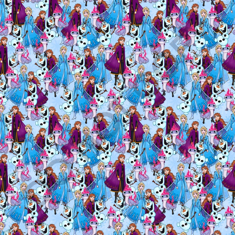 Frozen Seamless File, Repeating Ice Princess Pattern - Etsy