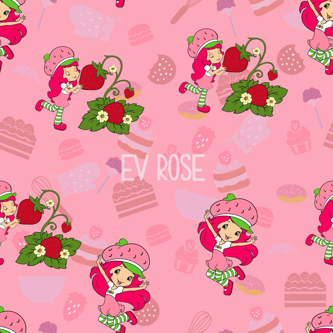 Strawberry Girl Seamless File - Etsy