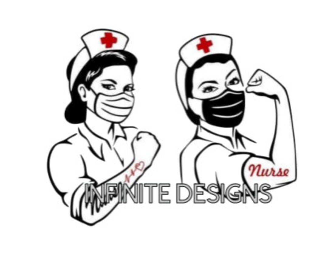 Nurse With Mask Svg Instant Download for Tumblers or Tshirt Making and ...