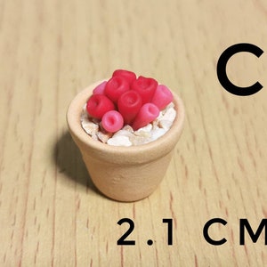 Succulent Clay Cactus Miniature Potted Plant Mini Cacti Handmade Gifts ...