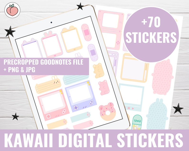 Kawaii DIGITAL PLANNER STICKERS Printable Kawaii stickers | Etsy