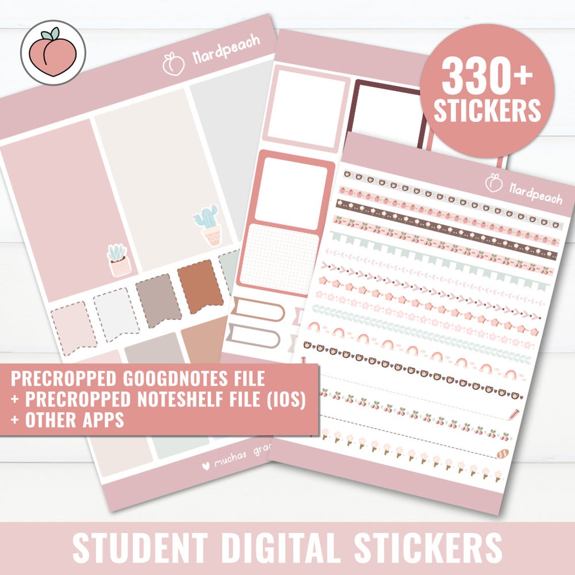 Student Digital Stickers for Goodnotes, Samsung Notes, Collanote ...
