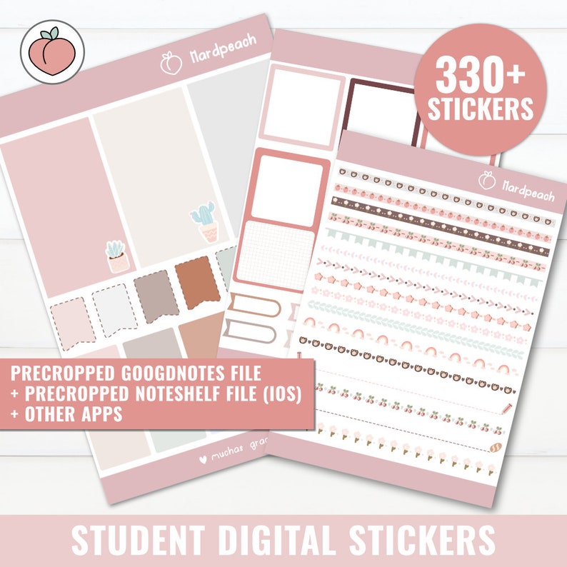 Student Digital Stickers for Goodnotes, Samsung Notes, Collanote ...