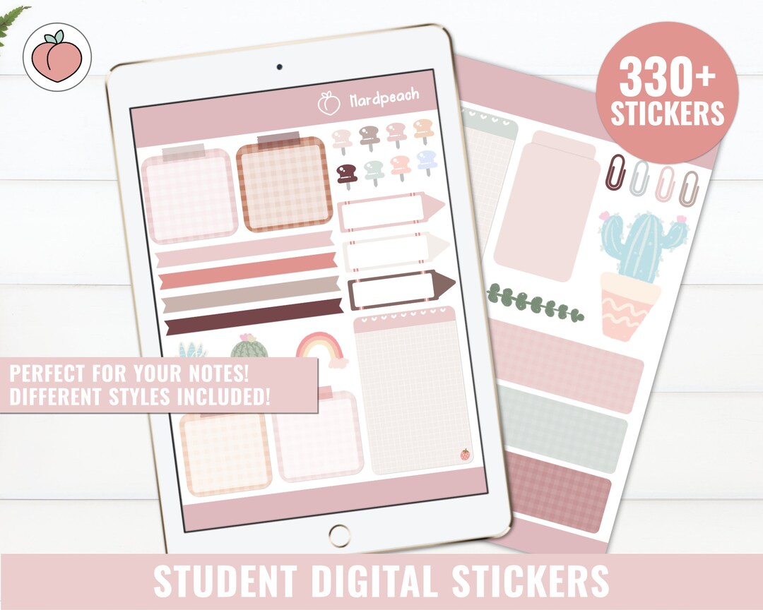 STUDENT Digital Stickers KIT Digital Stickers iPad Planner Stickers ...