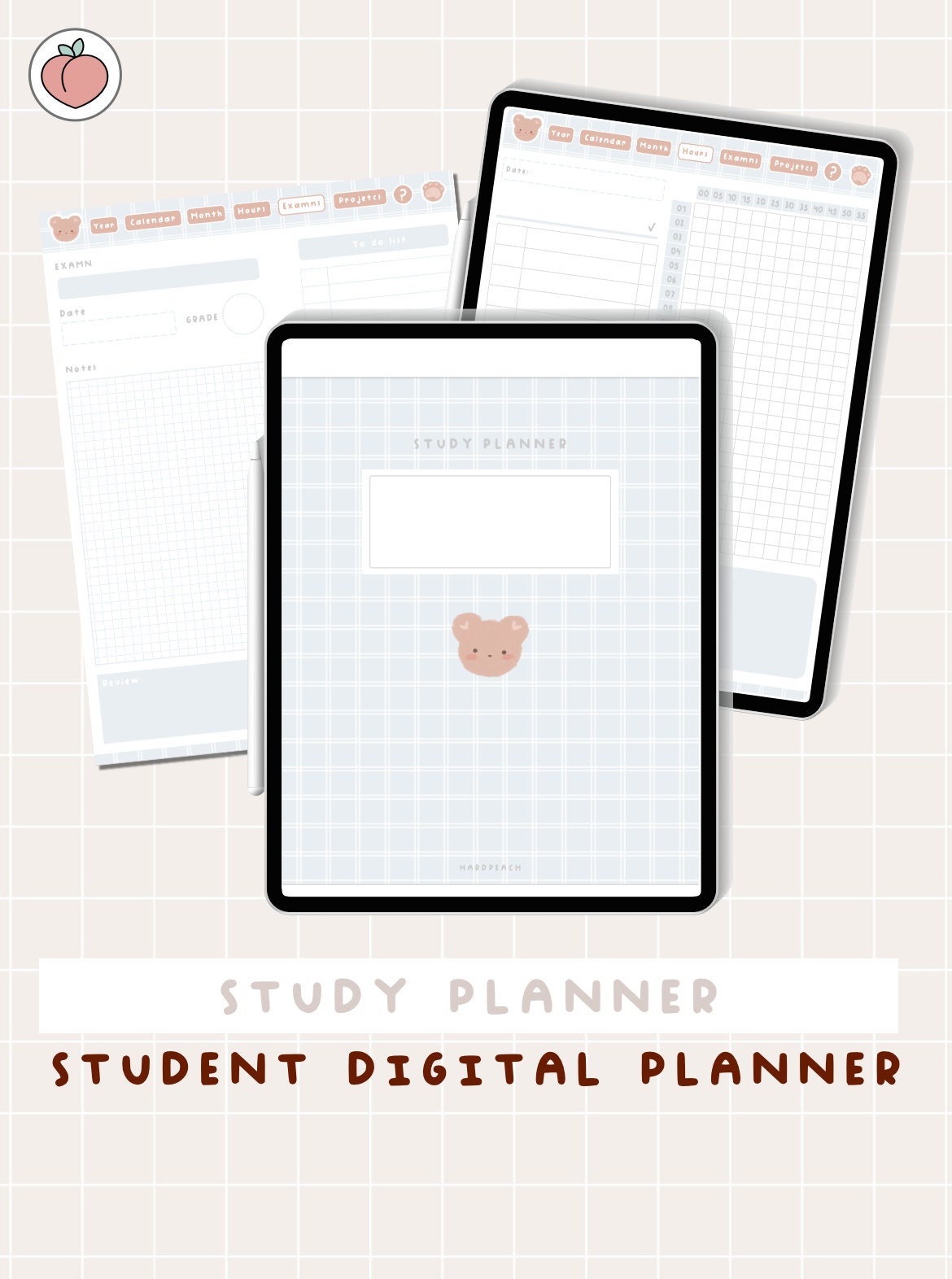 STUDENT DIGITAL PLANNER Study Planner Goodnotes Planner Samsung Notes ...