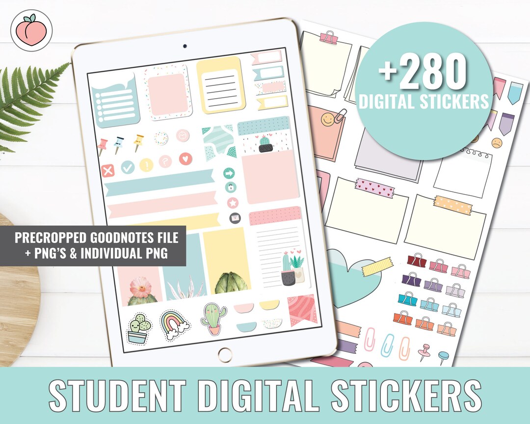 STUDENT DIGITAL STICKERS Digital Stickers iPad Planner - Etsy
