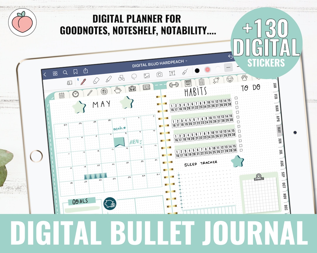 DIGITAL BULLET JOURNAL Bullet Journal Goodnotes for iPad Goodnotes ...