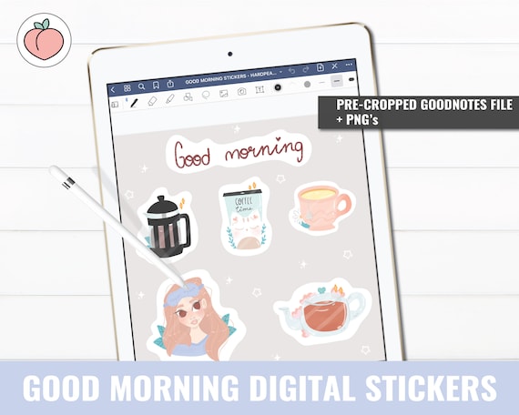 GOOD MORNING Digital Planner Stickers Digital Stickers | Etsy