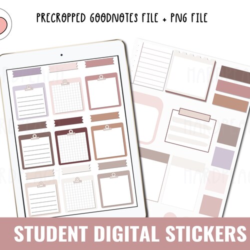 Digital Planner Sticky Notes PNG Stickers for Ipad Goodnotes | Etsy