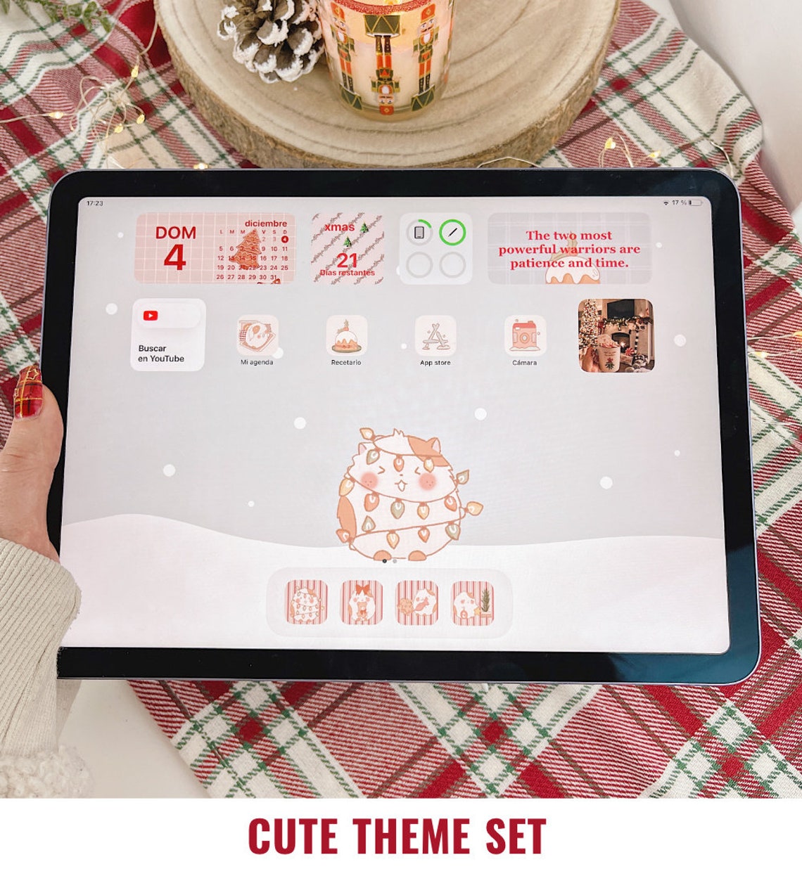 CUTE THEME SET: Wallpapers + Icons Pack iPad Theme Ios Theme iPad ...
