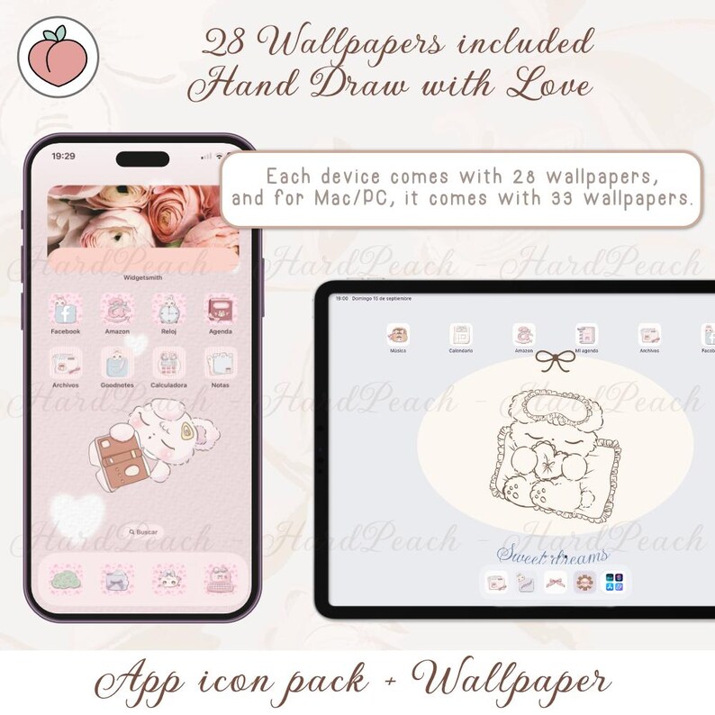 Ios 26 and Ipados 26 | Romantic Theme | App Icon Pack & Wallpapers With Cloud | Iphone, Ipad ...