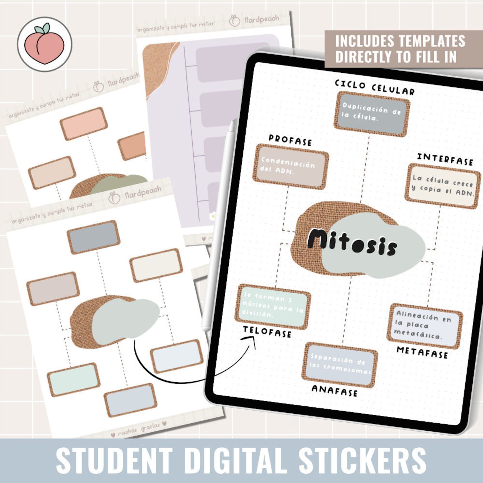 STUDENT Digital Stickers | Digital Stickers | iPad Planner Stickers ...
