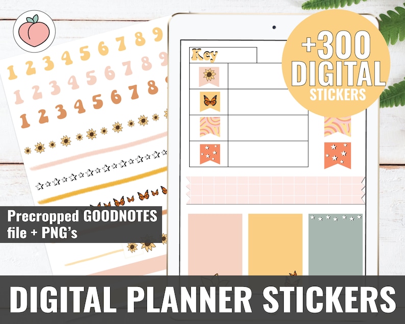 STUDENT Digital Planner Stickers Precropped Goodnotes File | Etsy