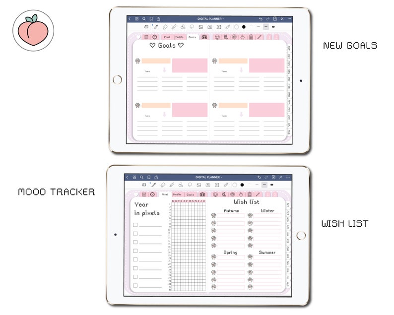 Dated Digital Planner Daily Digital Planner Goodnotes | Etsy