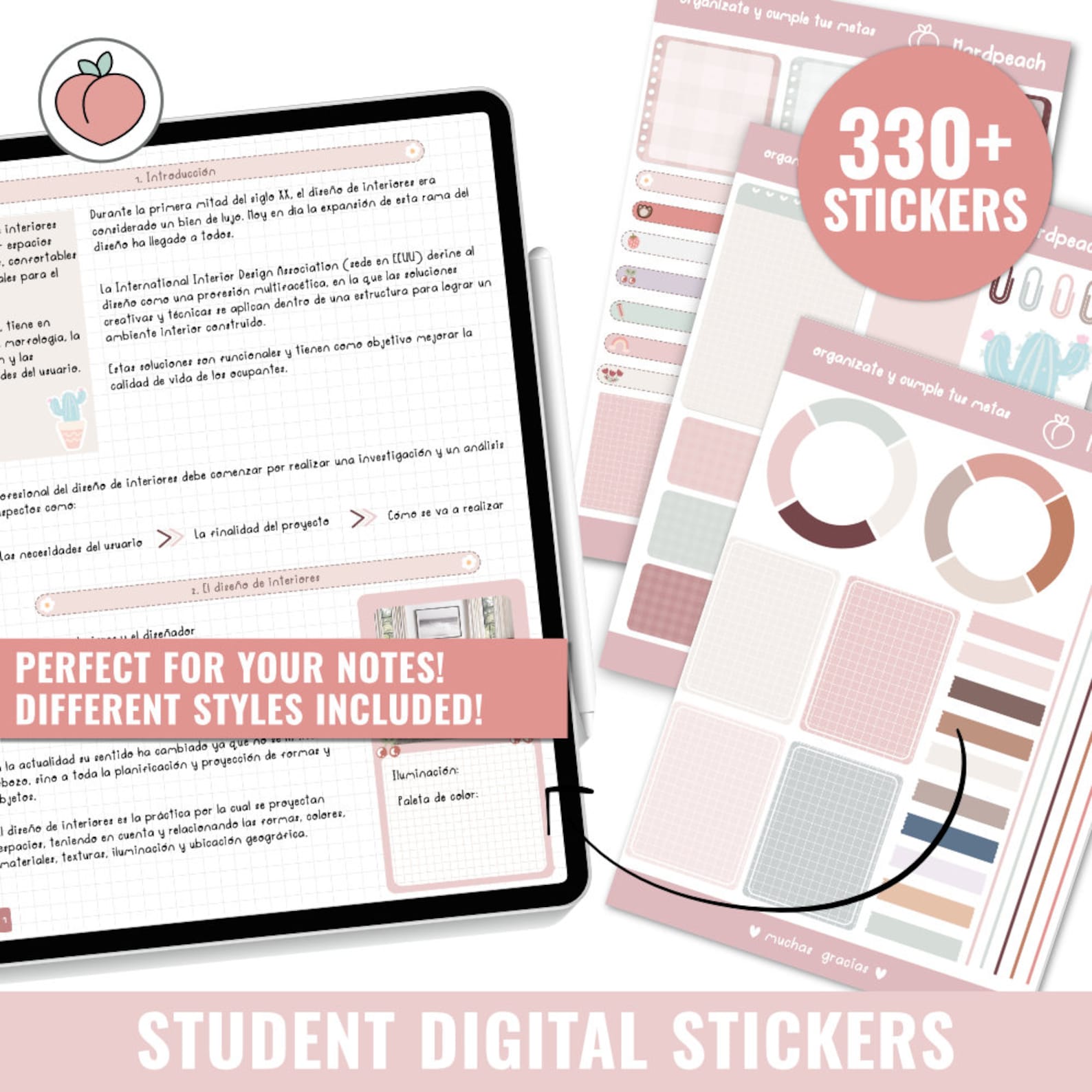 Student Digital Stickers for Goodnotes, Samsung Notes, Collanote ...