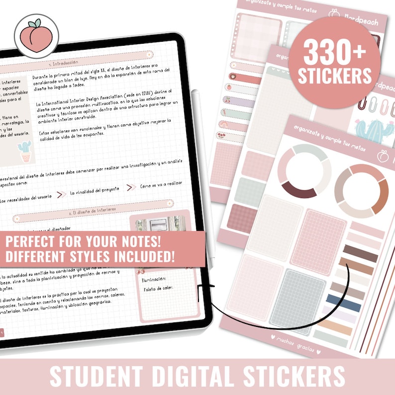 Student Digital Stickers for Goodnotes, Samsung Notes, Collanote ...