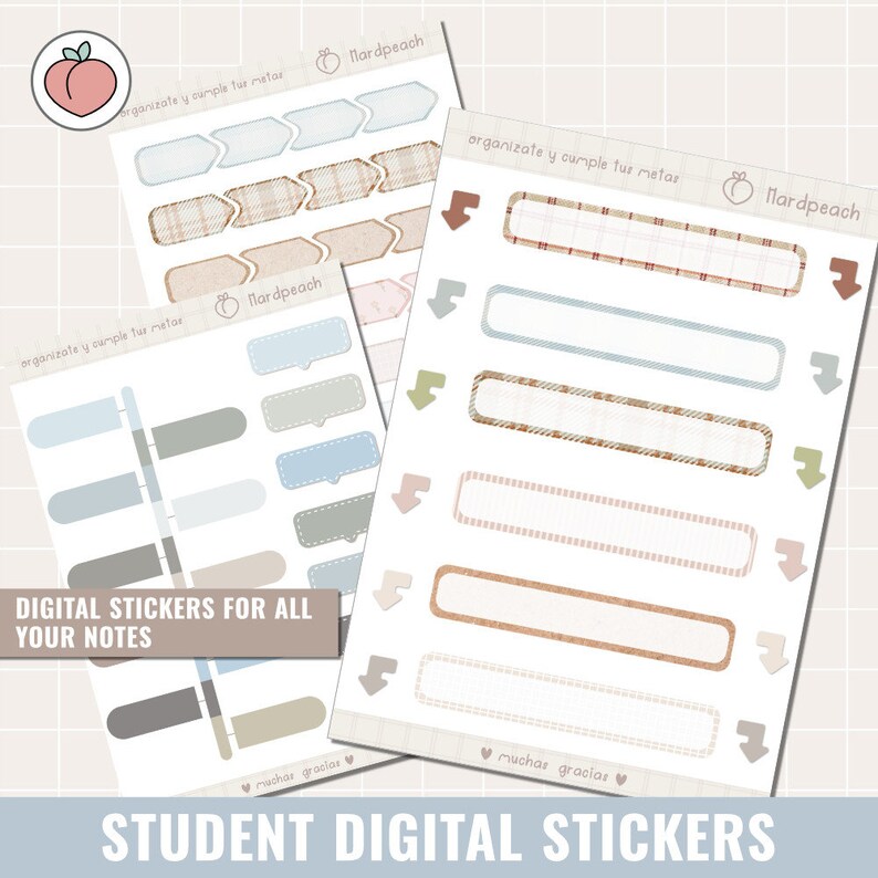 STUDENT Digital Stickers | Digital Stickers | iPad Planner Stickers ...