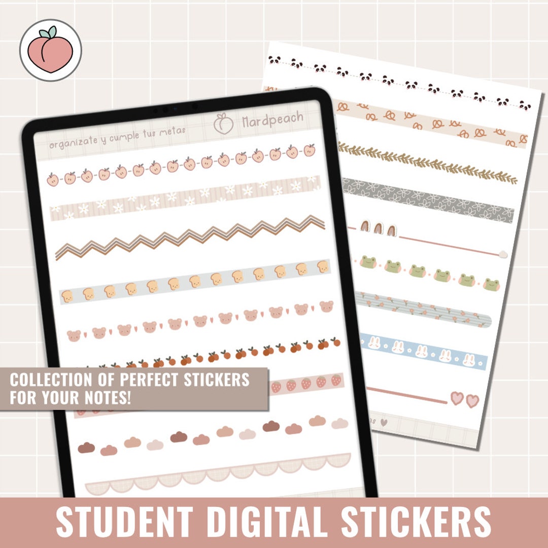 STUDENT DIGITAL STICKERS Digital Planner Stickers Goodnotes, Samsung ...