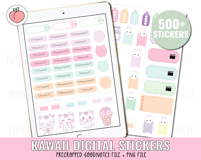 KAWAII DIGITAL STICKERS | Kawaii Stickers | Digital Planner Stickers ...