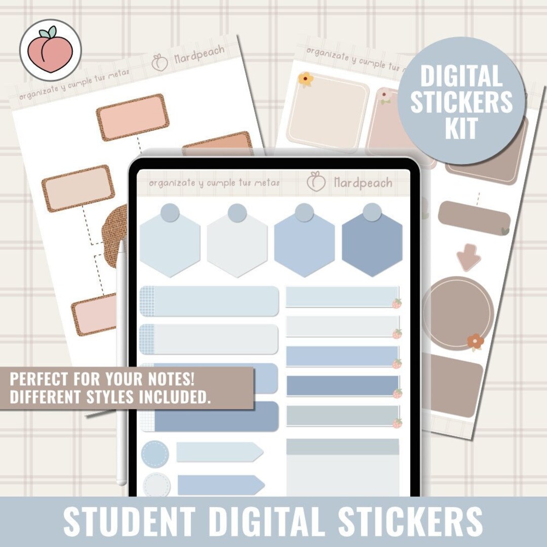 STUDENT Digital Stickers | Digital Stickers | iPad Planner Stickers ...
